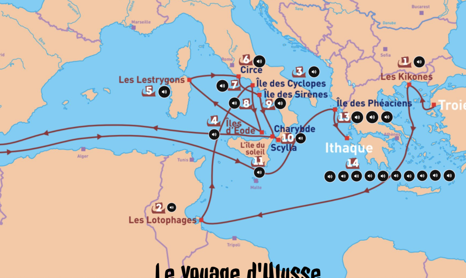 Genially interactif sur le voyage d’Ulysse – Association Ludendo