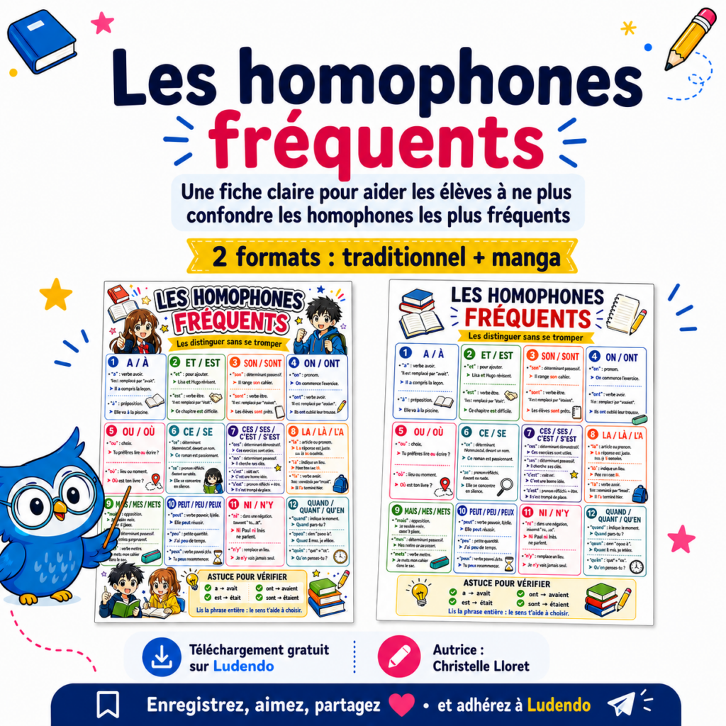 Affiche sur les homophones – Association Ludendo